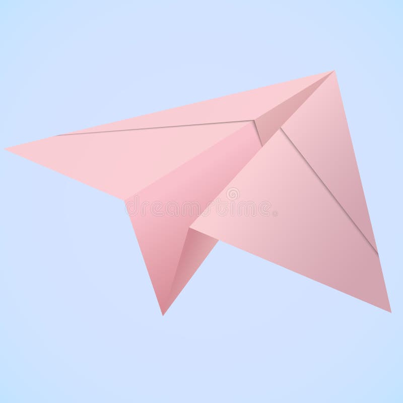 Paper Plane 3D style stock vector. Illustration of travel - 135293200