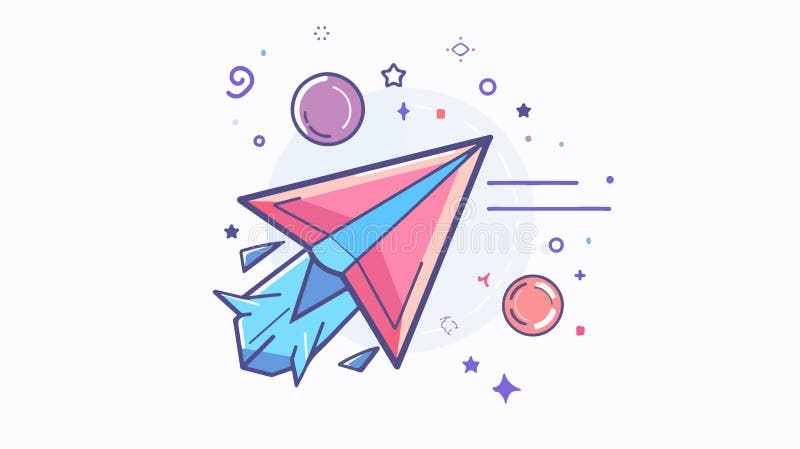 Paper Plane Communication Icon for Messaging Design Concept Stock ...