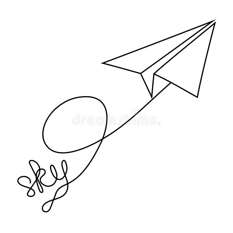Paper Plane Line Drawing Stock Illustrations – 3,356 Paper Plane Line ...