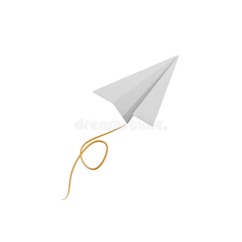 Paper Plane 3D Icon. Business Direction Concept Stock Illustration ...