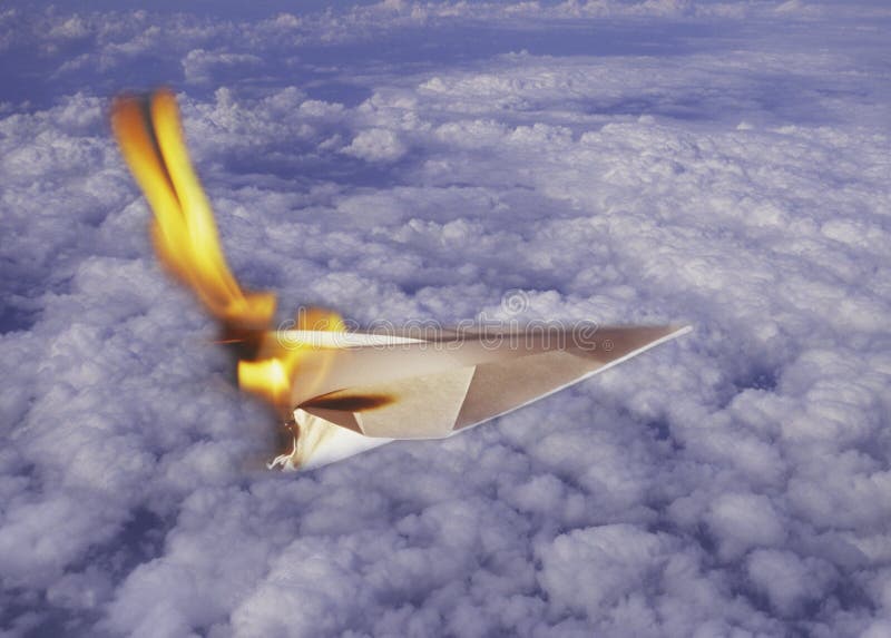 Paper plane on fire stock image. Image of shock, crash - 6535959