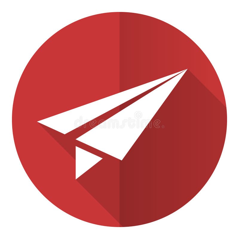 Paper Plane Flat Design Vector Icon, Fly, Flight, Airplane Concept ...