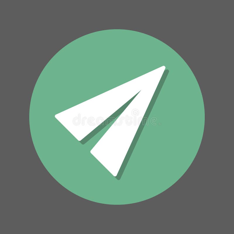 Paper Plane Flat Icon. Round Colorful Button, Circular Vector Sign with ...