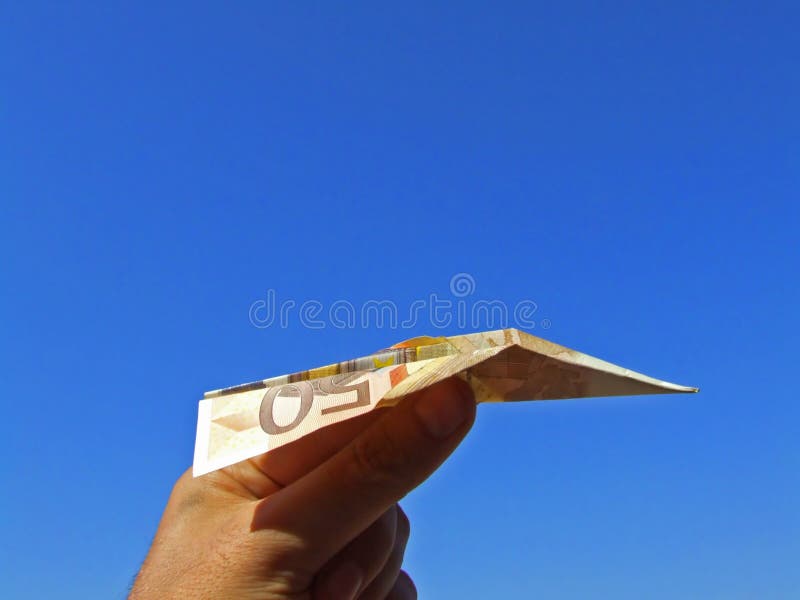 Paper plane fly note stock image. Image of money, airplane - 2940043