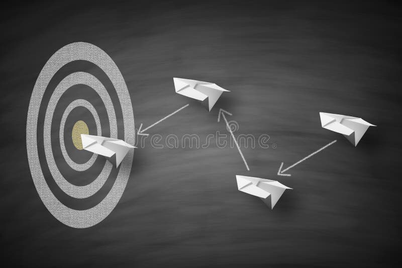 Plane Target in Air Fleet Concept Stock Illustration - Illustration of ...