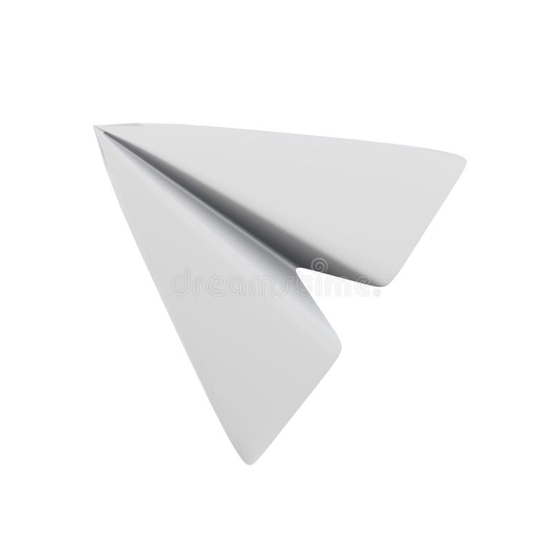 Paper Plane High Quality 3D Render Illustration. Navigation and Startup ...
