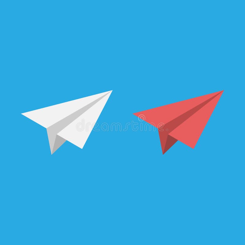 Paper Plane Icon Isometric Style Stock Illustration - Illustration of ...