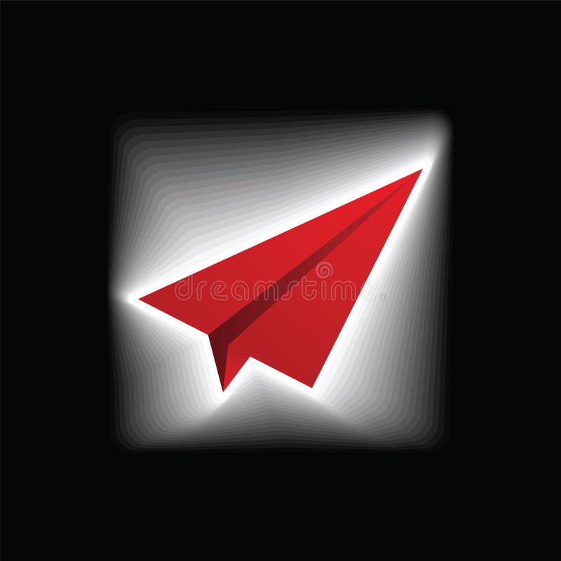 Paper plane icon stock vector. Illustration of flight - 127569022