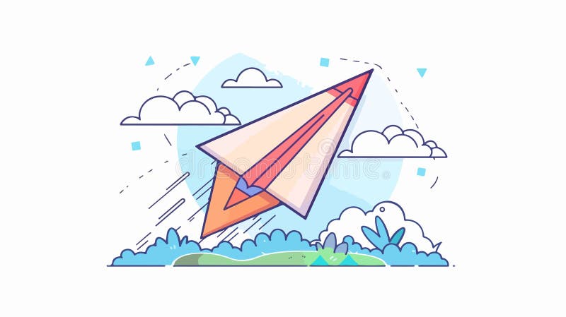 Paper Plane Communication Icon for Messaging Design Concept Stock ...