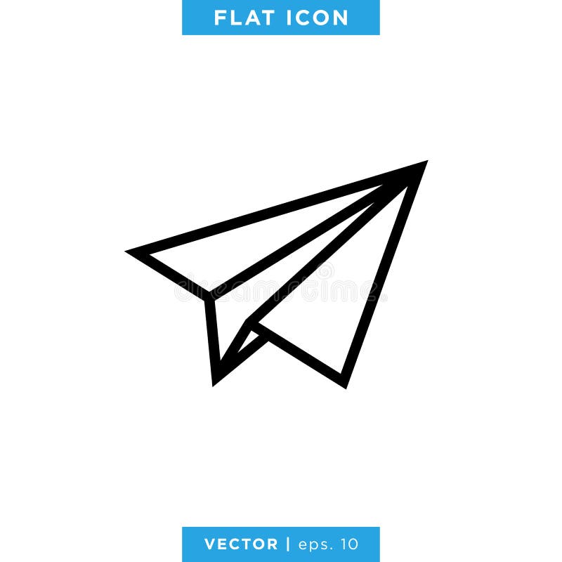 Paper Plane Icon Vector Design Template Stock Vector - Illustration of ...