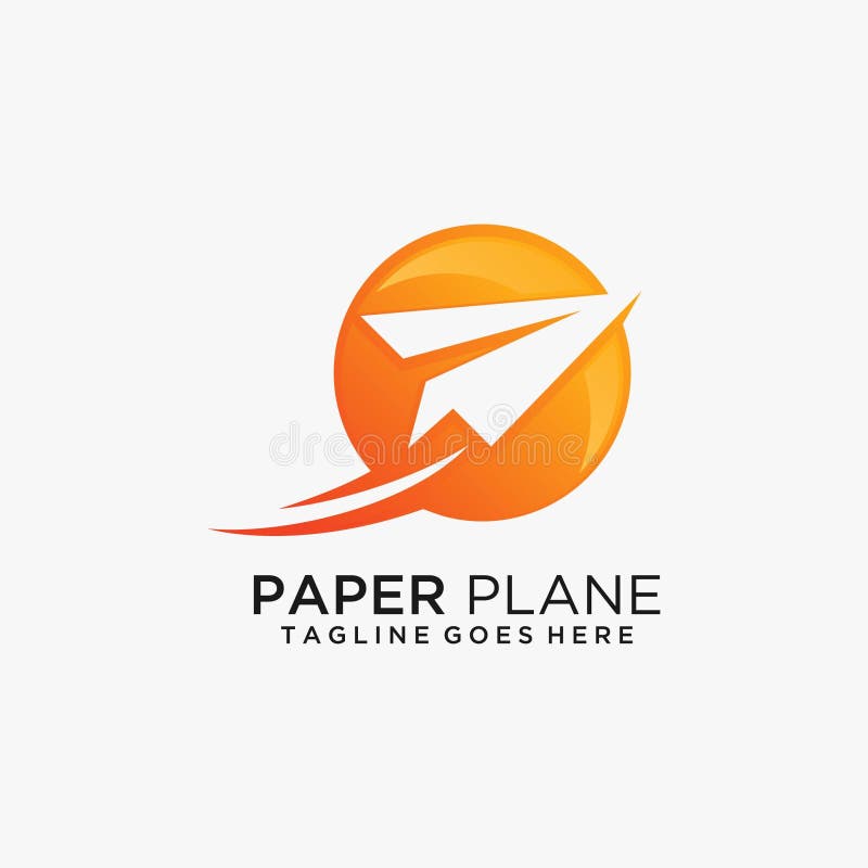 Paper plane logo design stock vector. Illustration of flying - 237362193