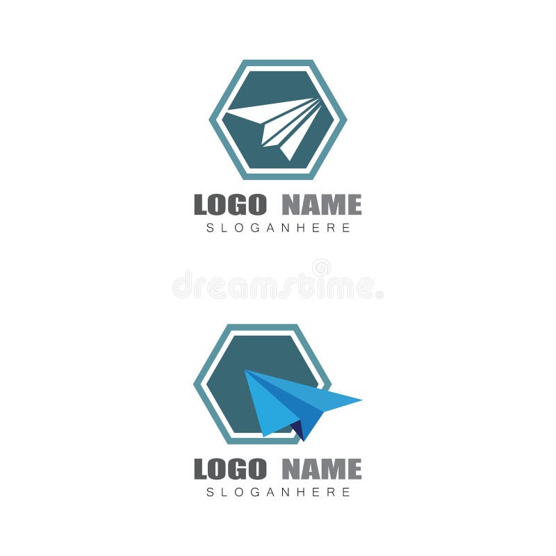 Paper Plane Logo Vector Illustration Template Stock Vector ...