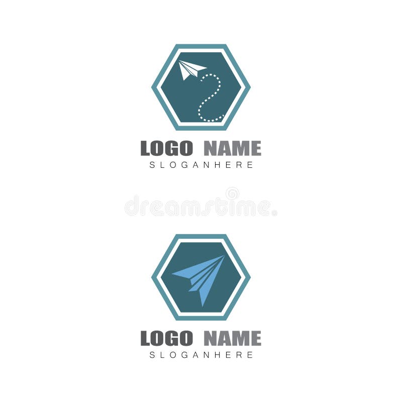 Paper Plane Logo Vector Illustration Template Stock Vector ...