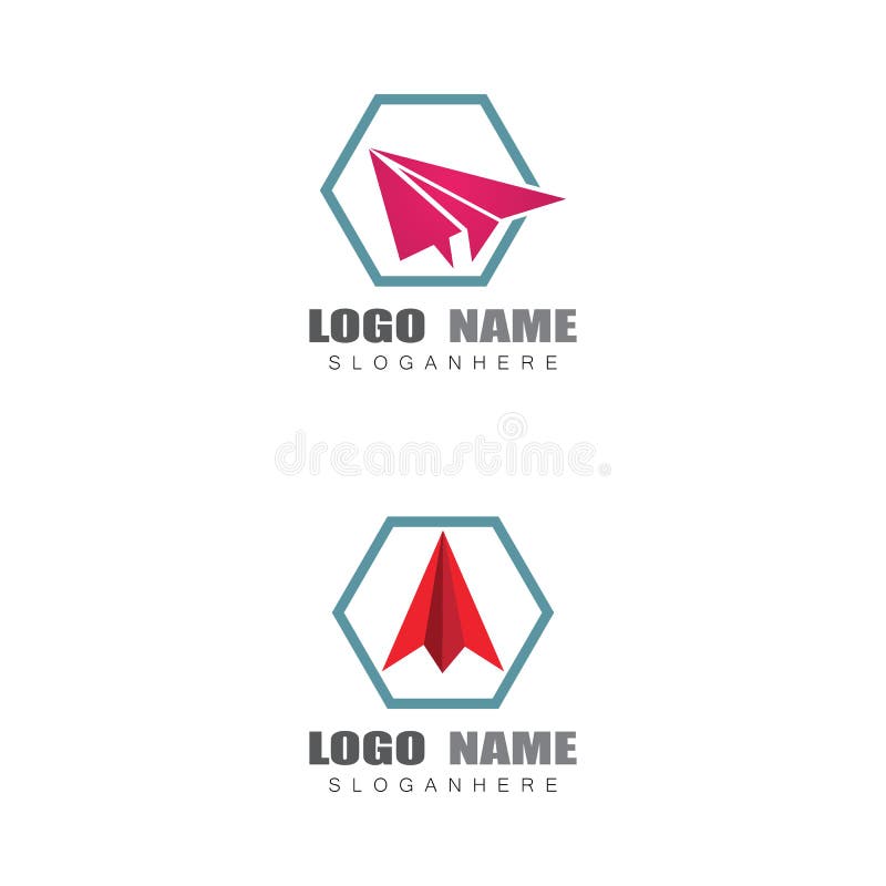 Paper Plane Logo Vector Illustration Template Stock Vector ...