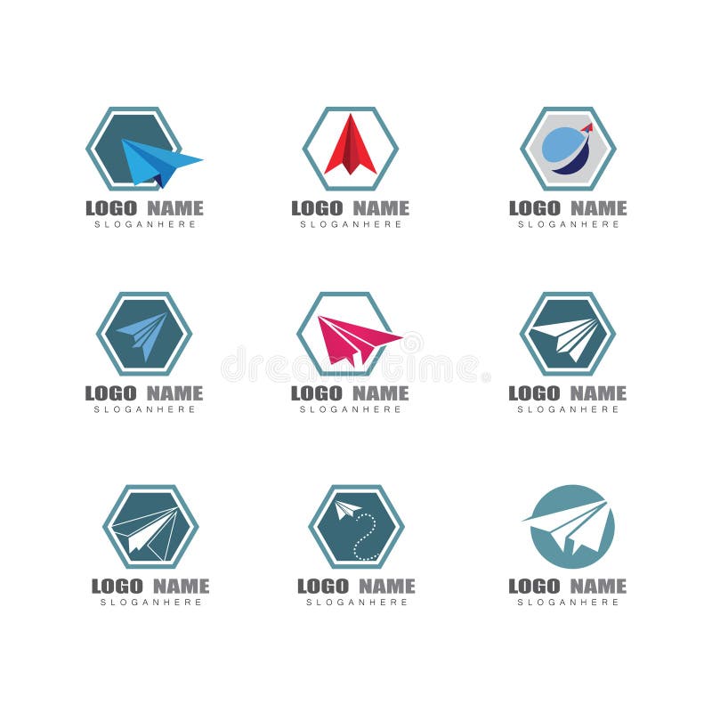 Paper Plane Logo Vector Illustration Template Stock Vector ...