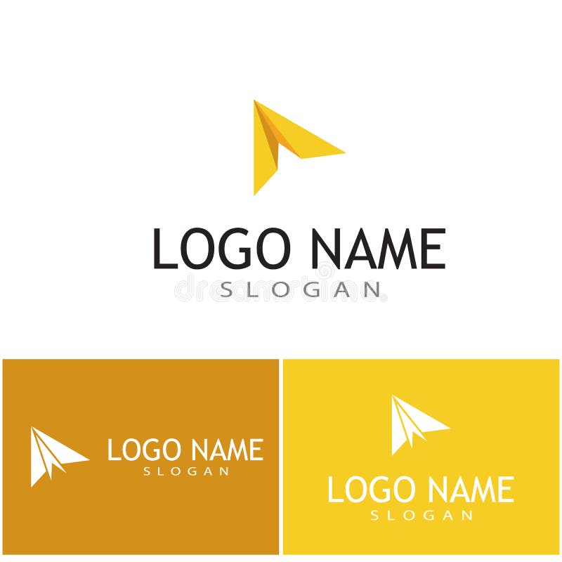 Paper Plane Logo Vector Illustration Template Stock Vector ...
