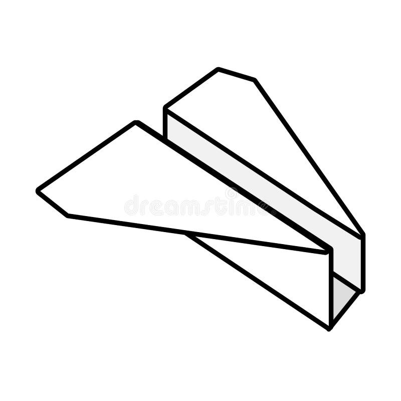 Paper Plane Origami Fly Outline Stock Illustration - Illustration of ...