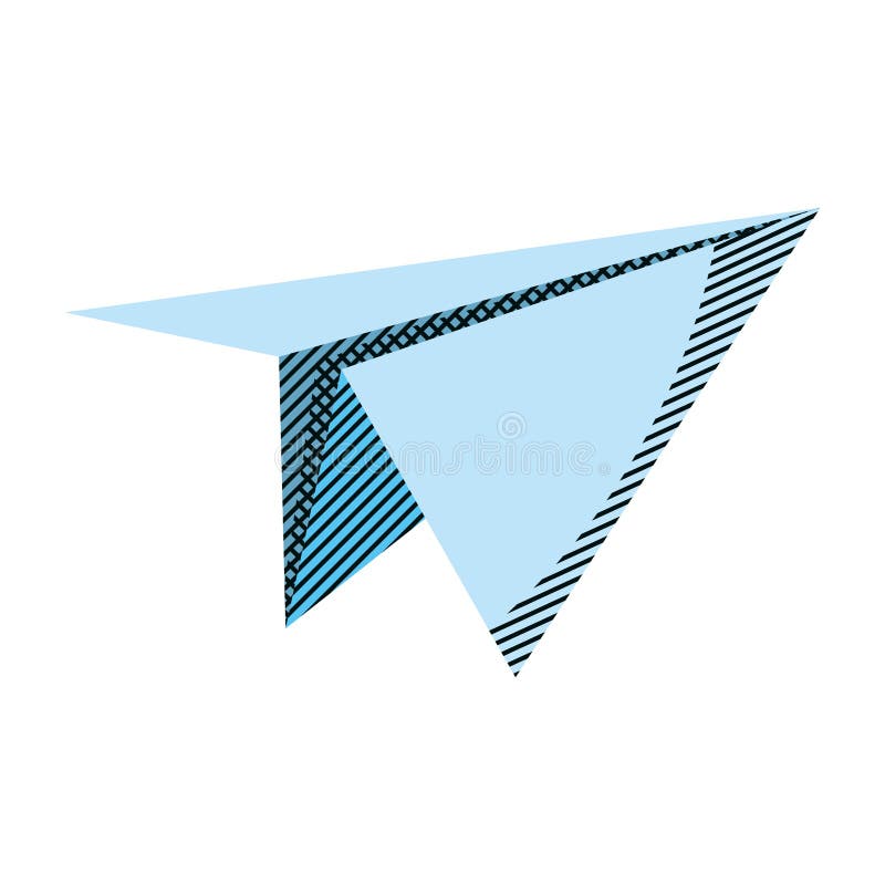 Paper Plane Origami Object Design Stock Vector - Illustration of ...