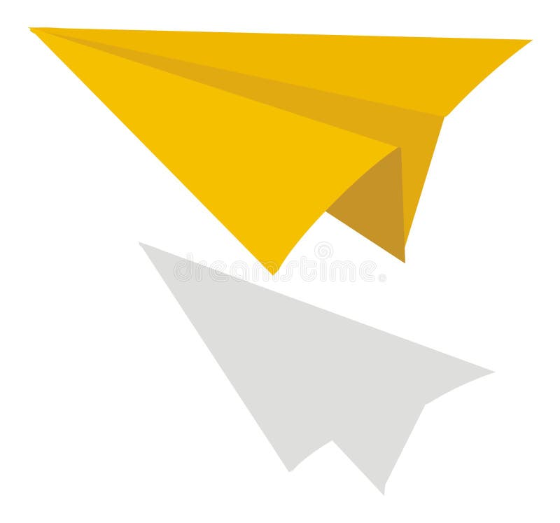 Paper Airplane Jet Shadow Stock Illustrations – 477 Paper Airplane Jet ...