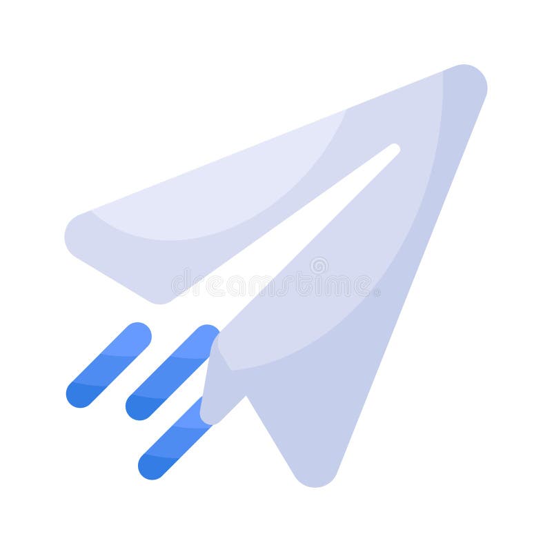 A Paper Plane Showing Concept Icon of Communication, Messaging, Chat ...