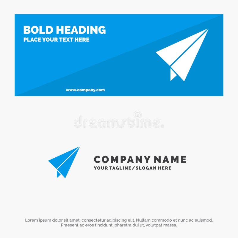 Paper, Paper Plane, Plane SOlid Icon Website Banner and Business Logo ...