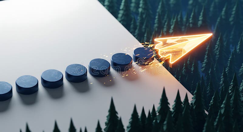 Paper Plane Taking Off Reaching Forest through Obstacles Concept Stock ...