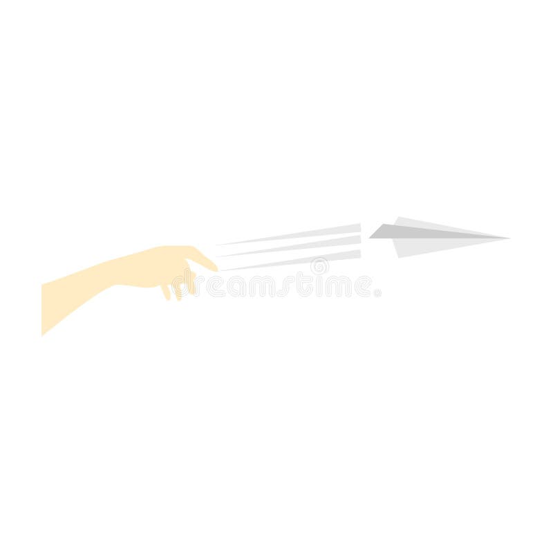 Paper plane throw stock illustration. Illustration of travel - 320239896