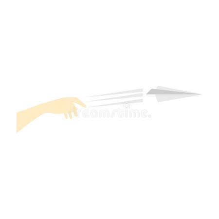 Paper plane throw stock illustration. Illustration of travel - 320239896