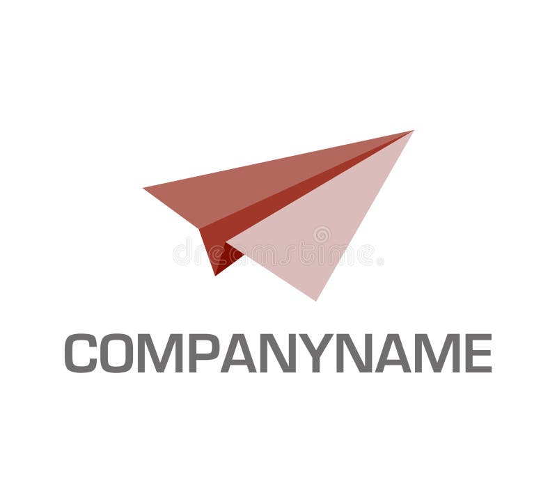Paper Plane, Toy Plane in Red. Ready Logo Stock Vector - Illustration ...