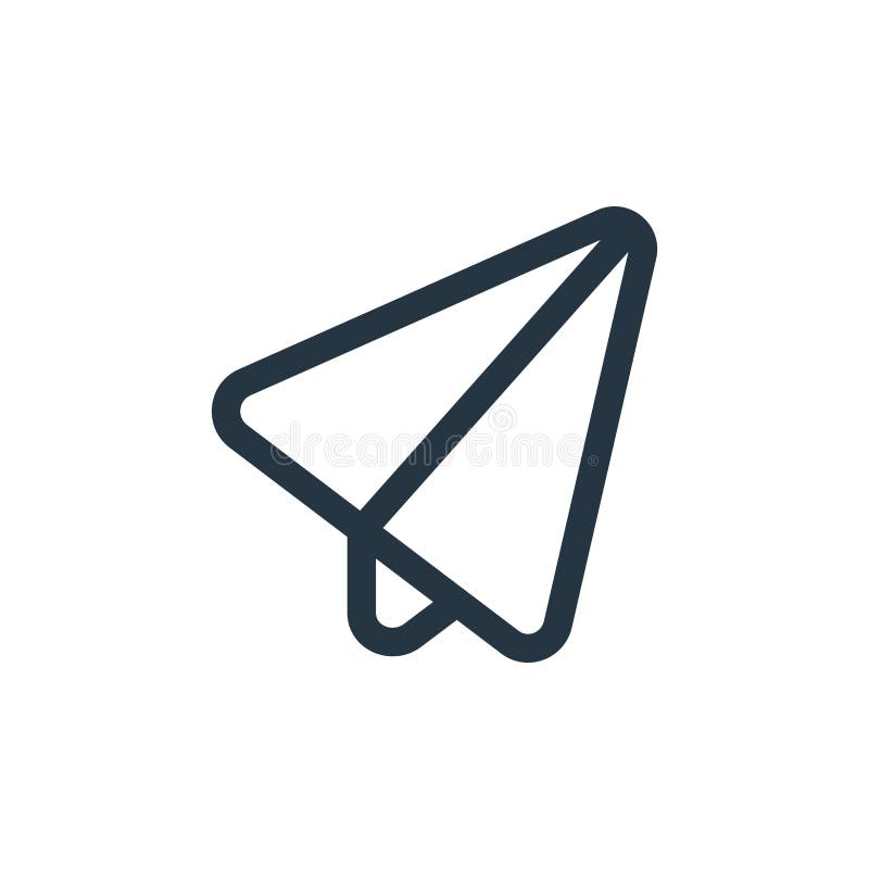 Paper Plane Vector Icon. Paper Plane Editable Stroke Stock Vector ...