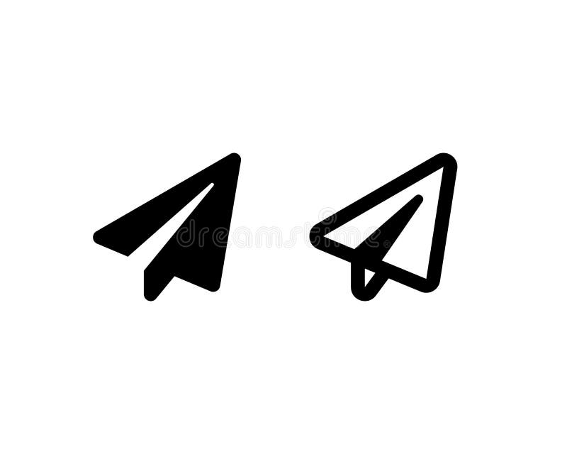 Paper Plane Vector Icon. Message Paper Plane Symbols in Two Styles ...