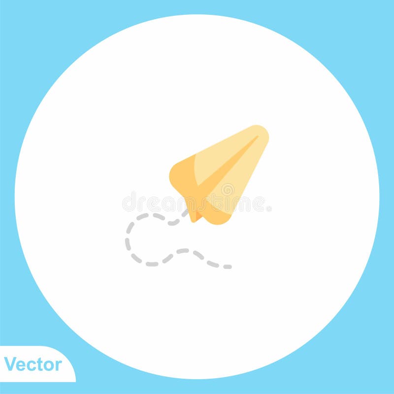 Paper Plane Vector Icon Sign Symbol Stock Illustration - Illustration ...