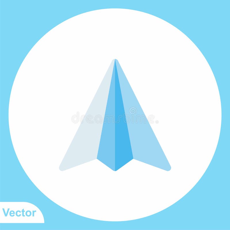 Paper Plane Vector Icon Sign Symbol Stock Illustration - Illustration ...