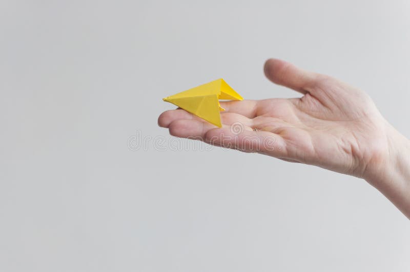 Man S Hand Throwing Up a Coin To Make a Decision Stock Photo - Image of ...