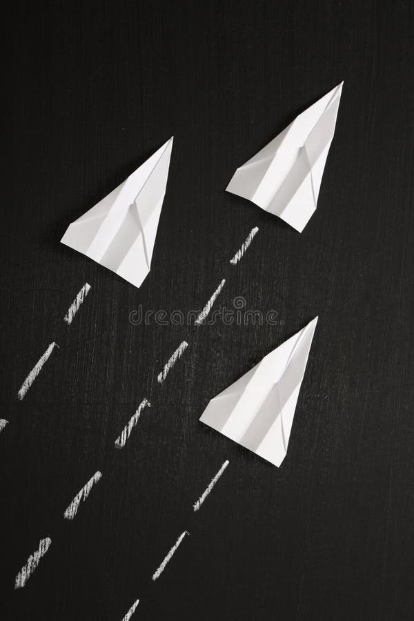 Paper Planes in Formation stock image. Image of three - 41603849