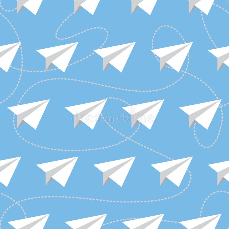 Paper Planes With Tangled Lines Seamless Pattern. Repeating Abstract ... Paper Planes With Tangled Lines Seamless Pattern. Repeating Abstract ...