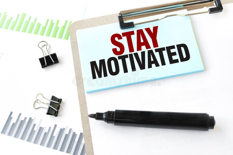 Paper Plate, Marker, Diagram, Chart and Office Tools. Text STAY ...