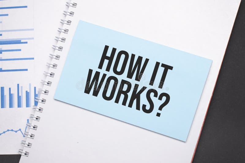 Paper Plate with Text How it Works. Diagram, Notepad and Blue ...