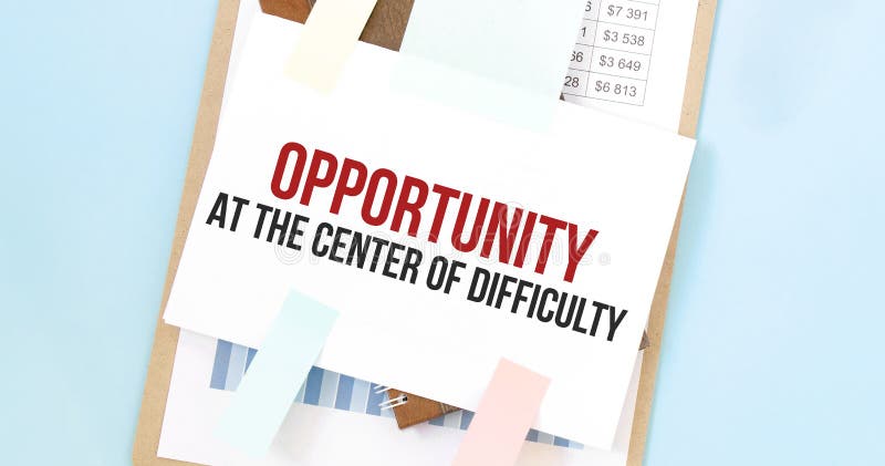 Paper Plate with Text Opportunity at the Center of Difficulty. Diagram ...