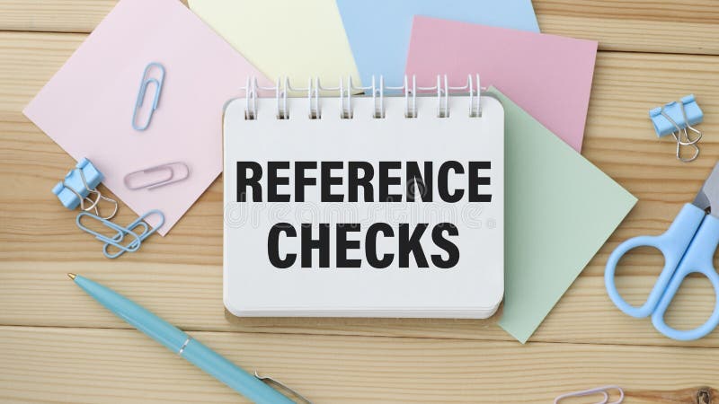 Reference Checks are Shown Using the Text Stock Image - Image of ...