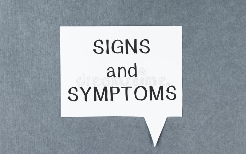 With Text SIGNS and SYMPTOMS, Medical Concept Stock Photo - Image of ...