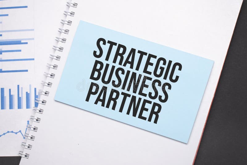 Strategic Business Partner Text on Paper on the Chart Background with ...