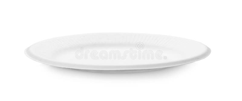 White Paper Plate on White Background Stock Photo - Image of wrap, menu ...