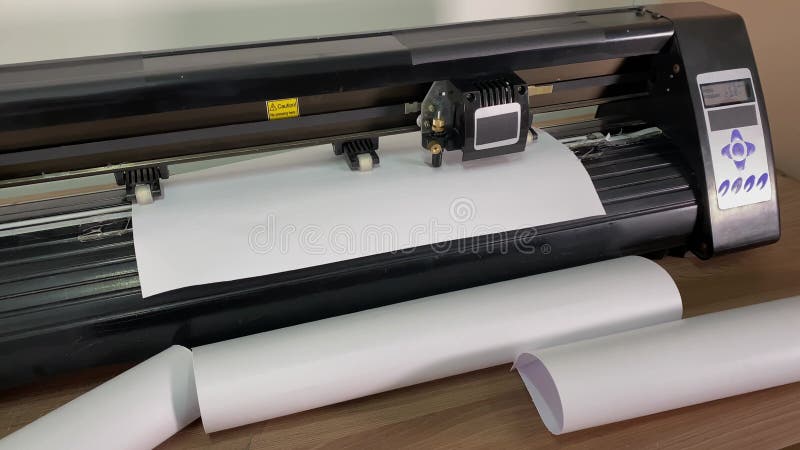 Flatbed Plotter for Cutting. Stock Video - Video of work, outline ...