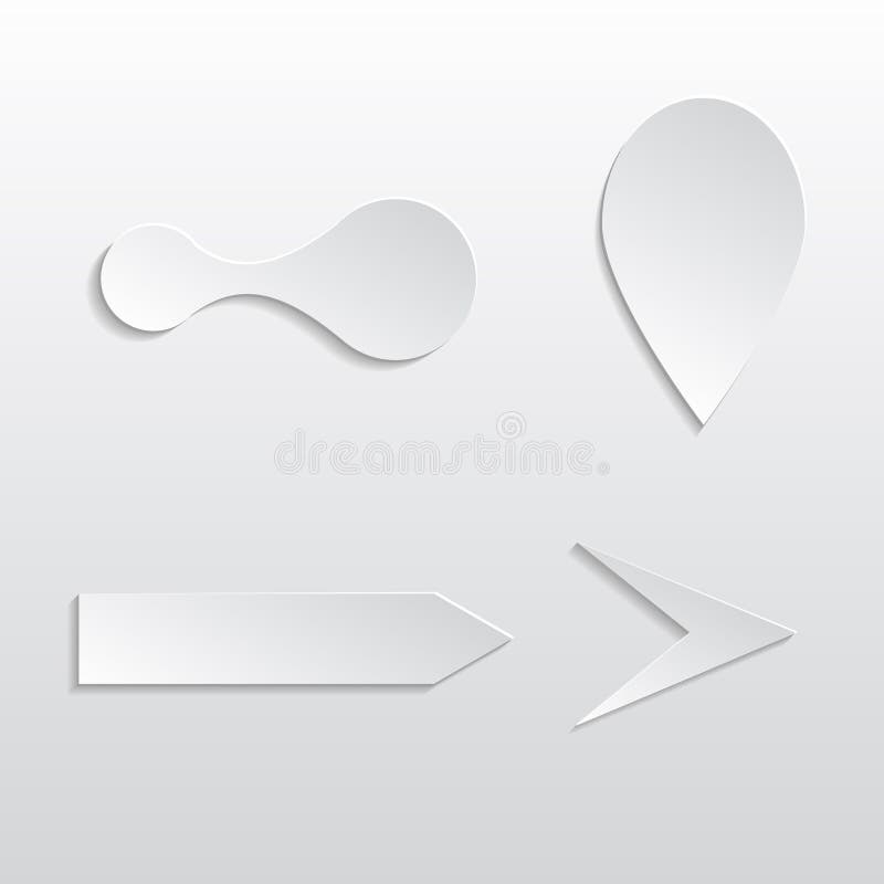 Paper Pointers - Vector Set Stock Vector - Illustration of ticket ...