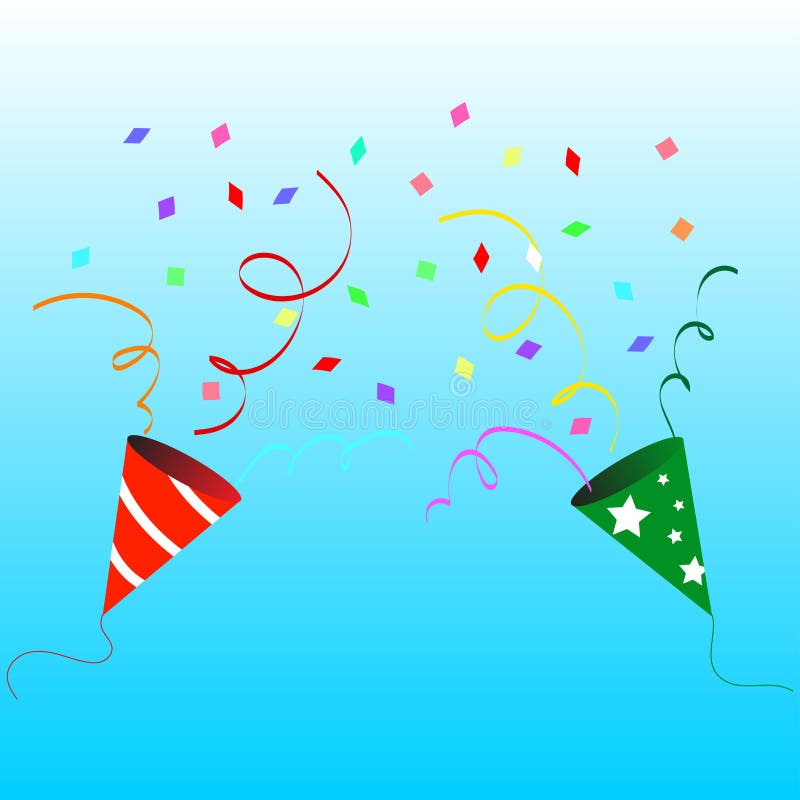 Paper Popper Party stock vector. Illustration of event - 104910491