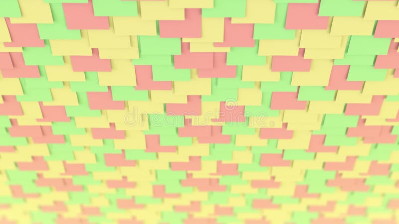 Paper Post it Stickers on the Wall. Shallow Focus. Office Work or Memo ...