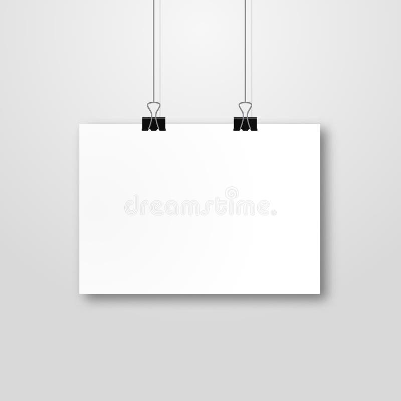 Paper Poster Mockup Design. Paper Sheet Blank Template. Frame on Wall ...