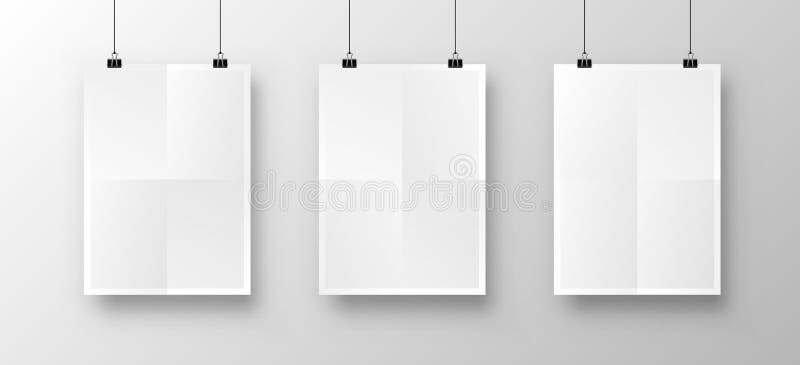 Paper Poster A4 on the White Background Stock Vector - Illustration of ...