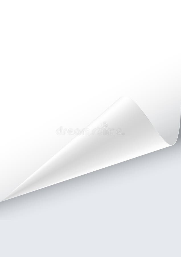 Paper Poster with a Wrapped Up Corner Stock Vector - Illustration of ...